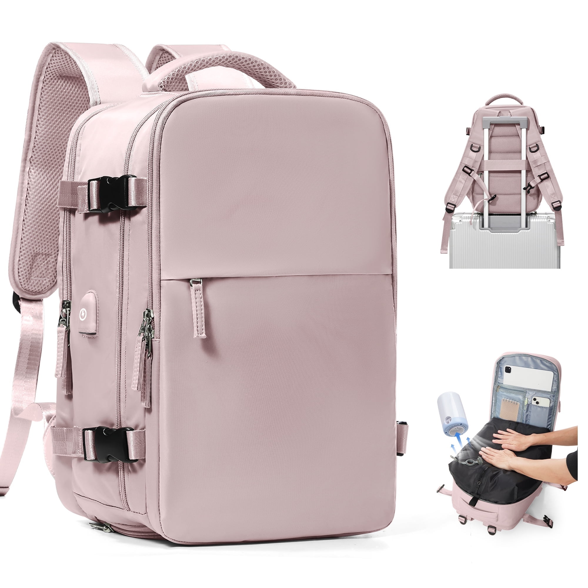 Vacuum Seal Compression Large Travel Backpack with Air Pump, Personal ...