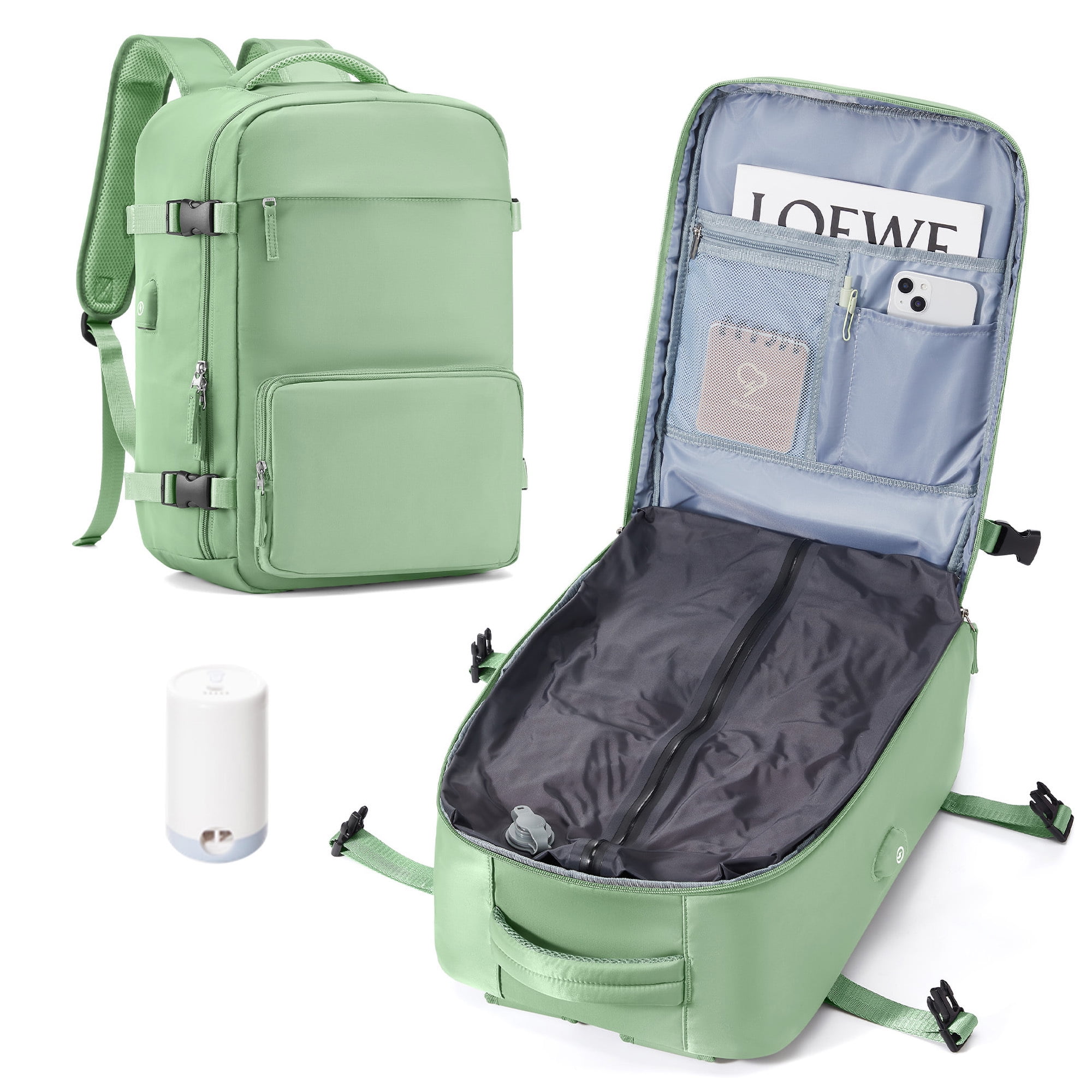 Vacuum Compression Backpack, 45L Expandable Travel Backpack with ...