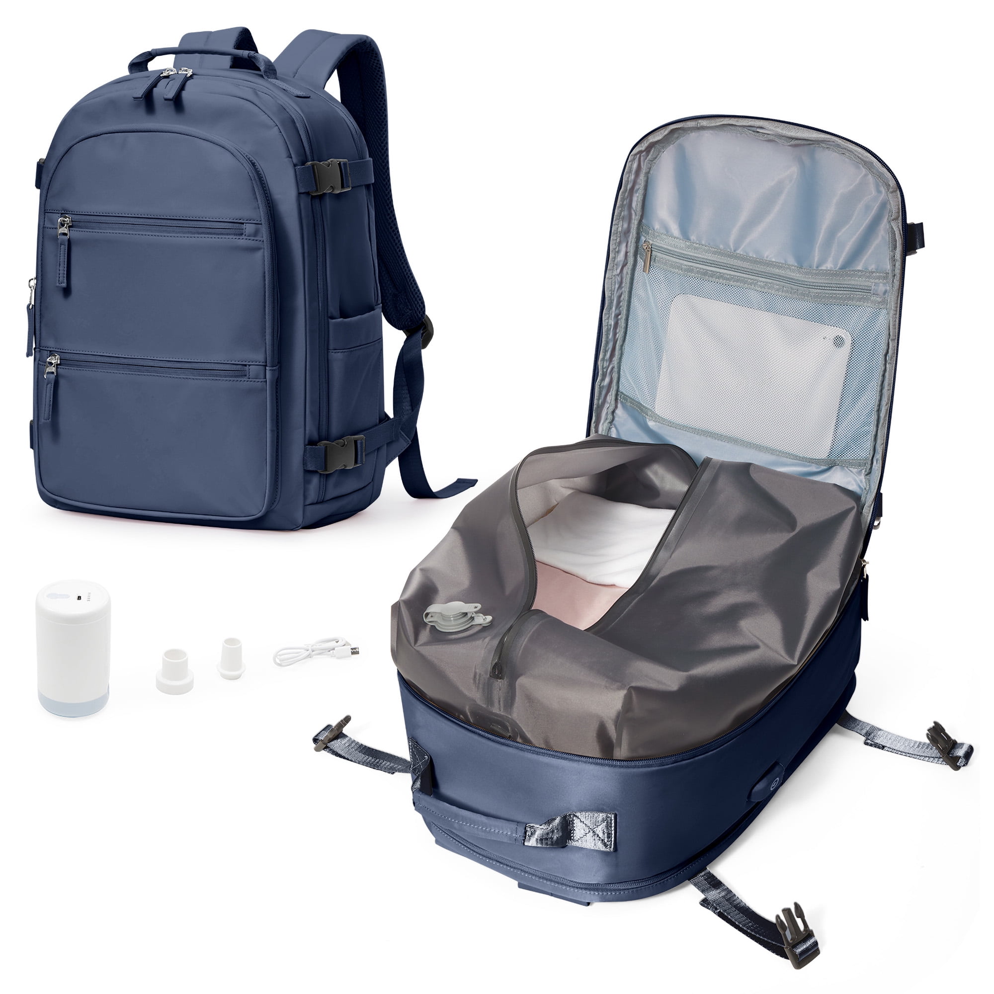 Large Travel Vacuum Seal Backpack with Compression, Waterproof Backpack ...