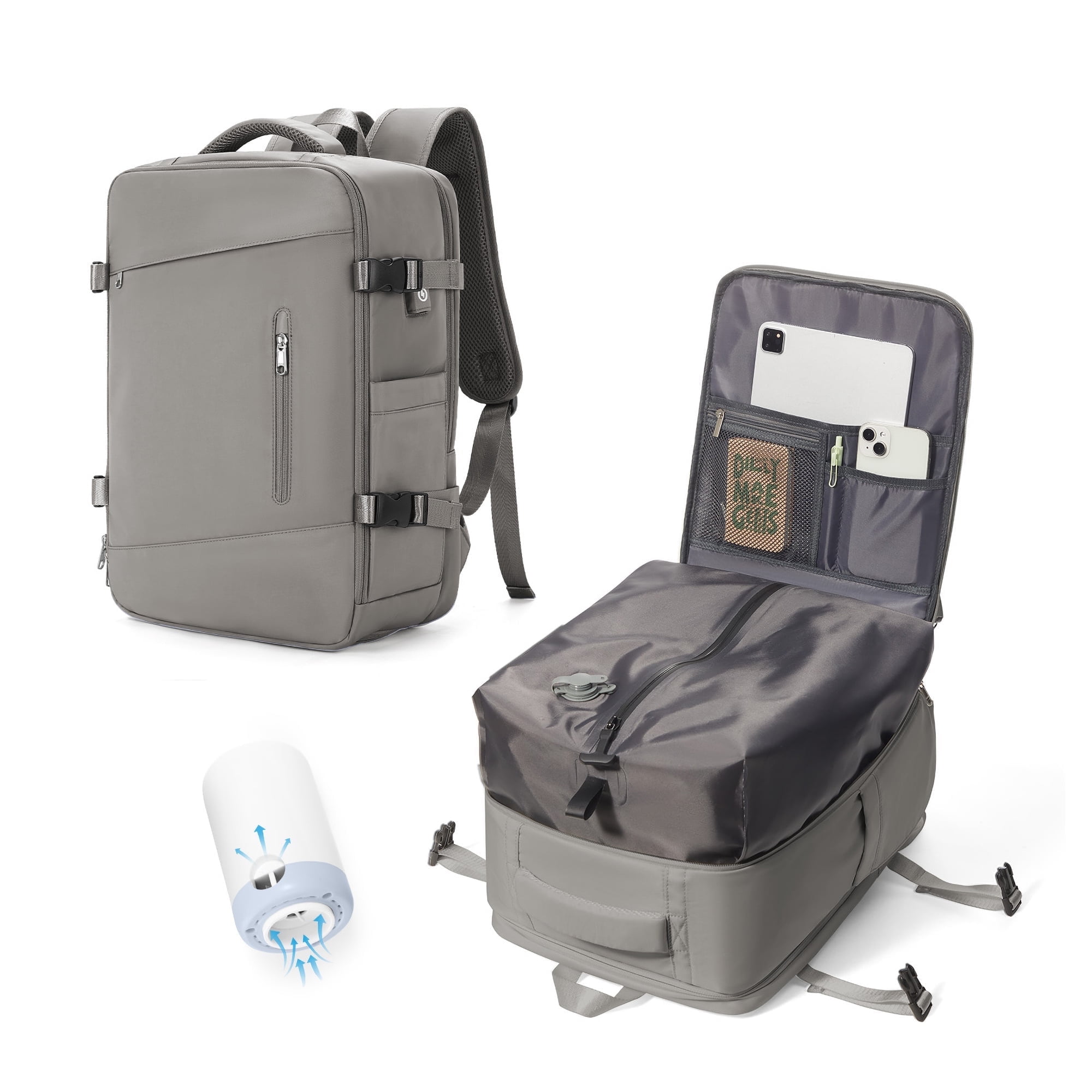 Vacpack Backpack with Vacuum Seal Travel Backpack Men, Vacuum ...