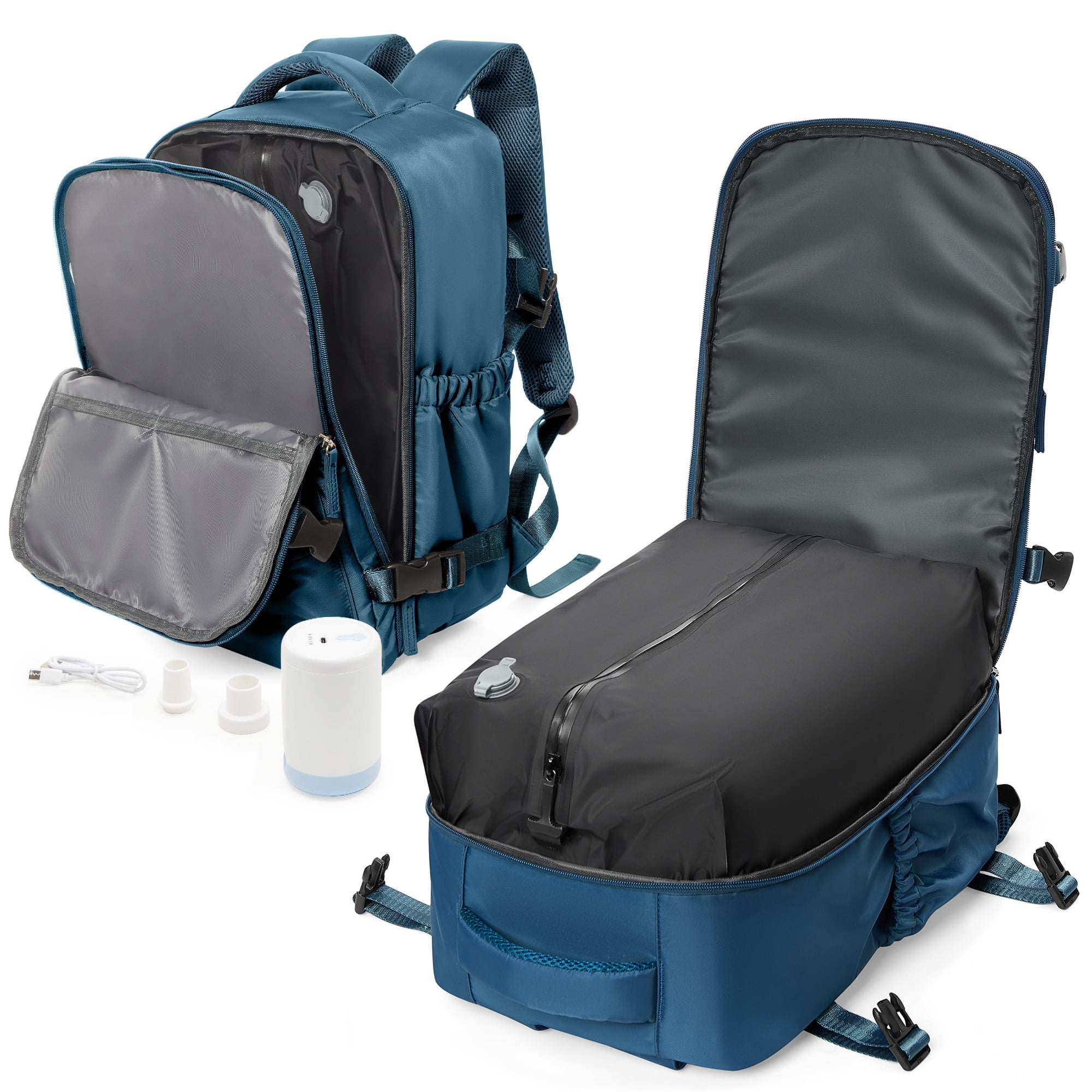 Vacuum Compression Backpack, 45L Expandable Travel Backpack with ...