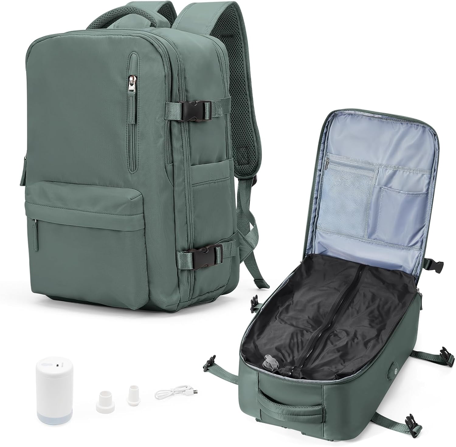 Vacuum Compression Backpack, Travel Vacuum Backpack with Electric ...