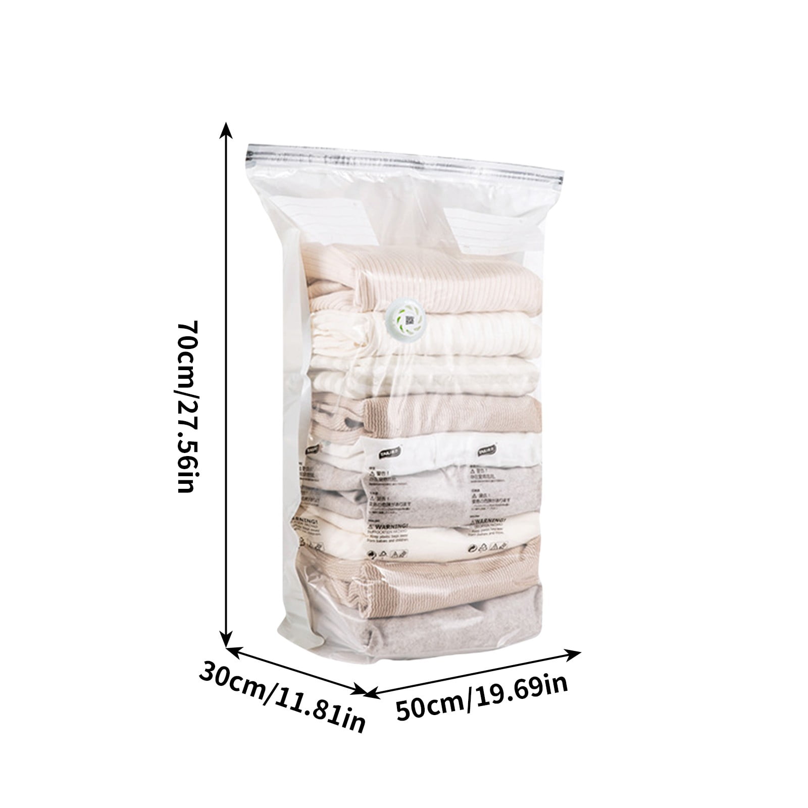 Vacuum Compression Bags for Clothes No Pump Needed, Roll-Up Airless ...