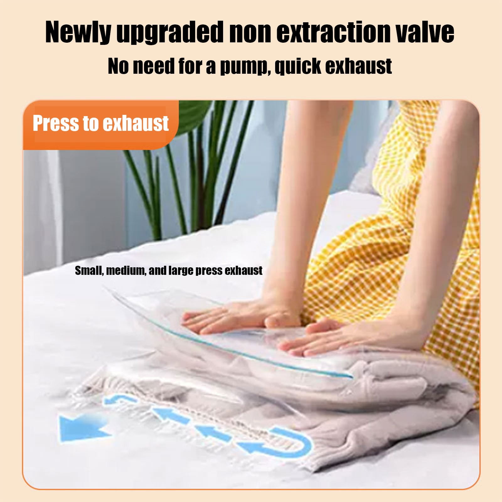 Vacuum Compression Bags for Travel - Travel Essentials - 2 Pack Space ...