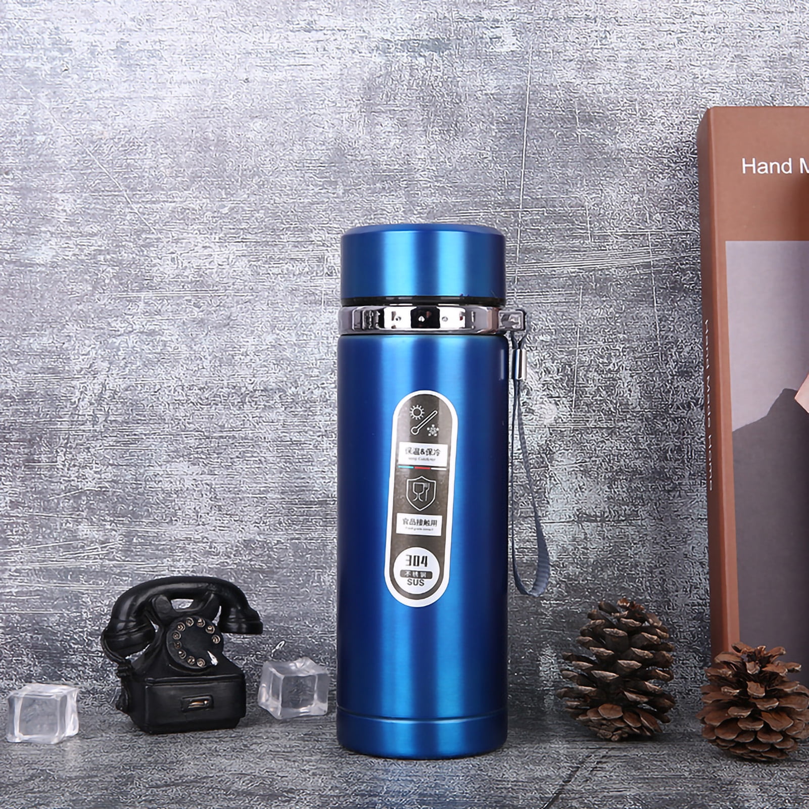 Vacuum Cup Stainless Steel Portable Large Mouth Insulated Bottle with ...
