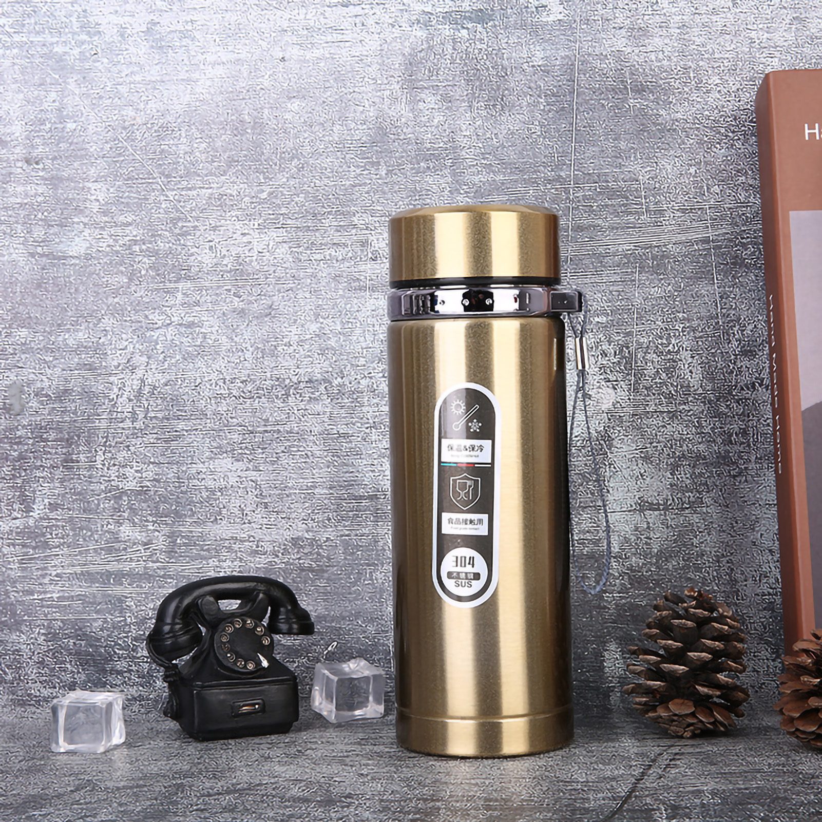 Vacuum Cup Stainless Steel Portable Large Mouth Insulated Bottle with ...