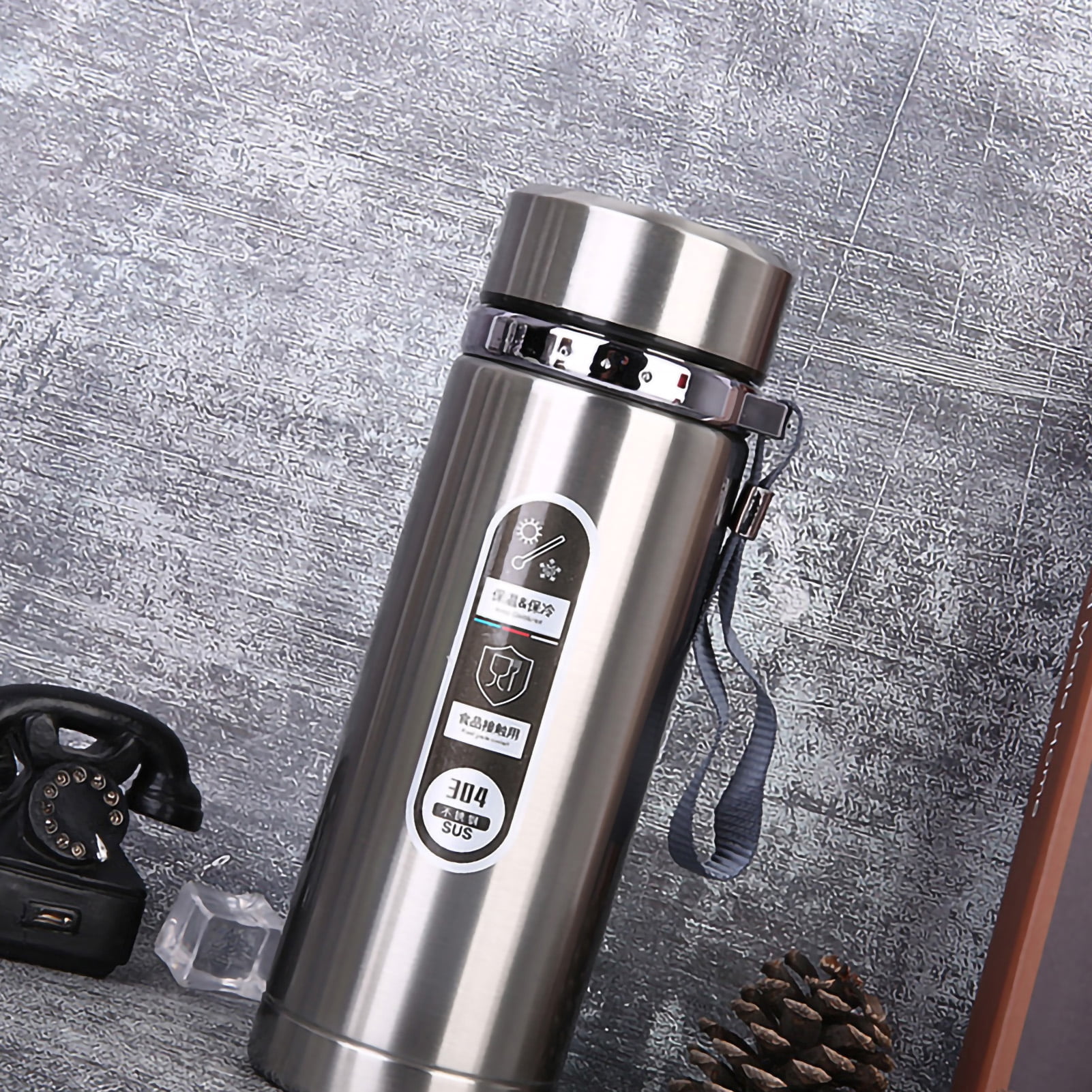 Vacuum Cup Stainless Steel Portable Large Mouth Insulated Bottle with ...