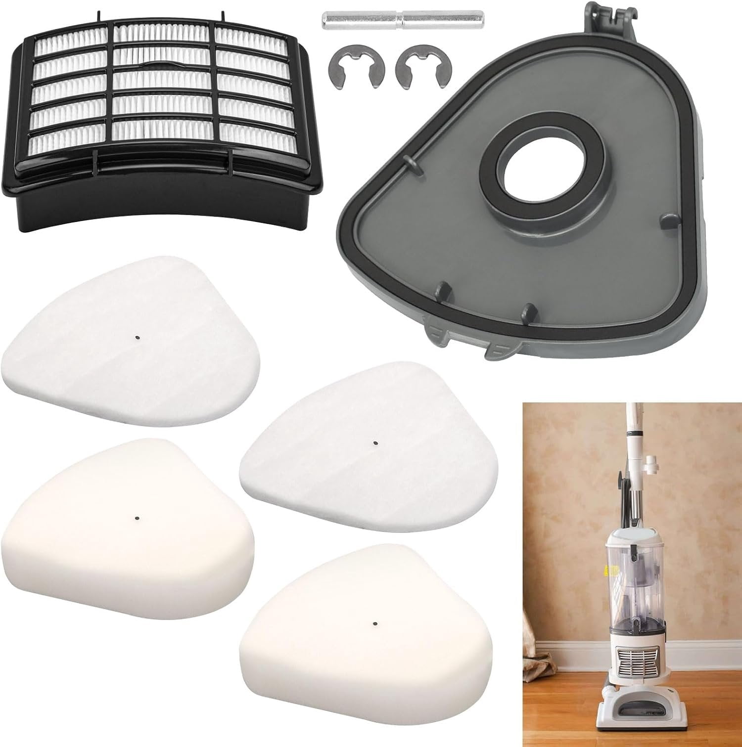 Vacuum Dust Bucket Cover & Filters Replacenent for Navigator Lift NV350 ...