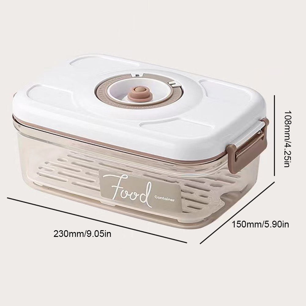 Vacuum Food Storage Box Food Dispenser with Time Compass & Air Pump ...