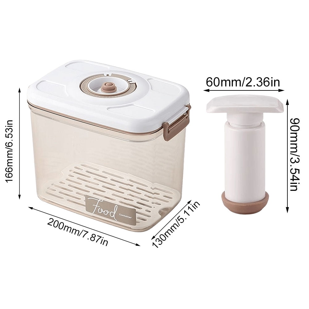 Vacuum Food Storage Box Food Dispenser with Time Compass & Air Pump ...