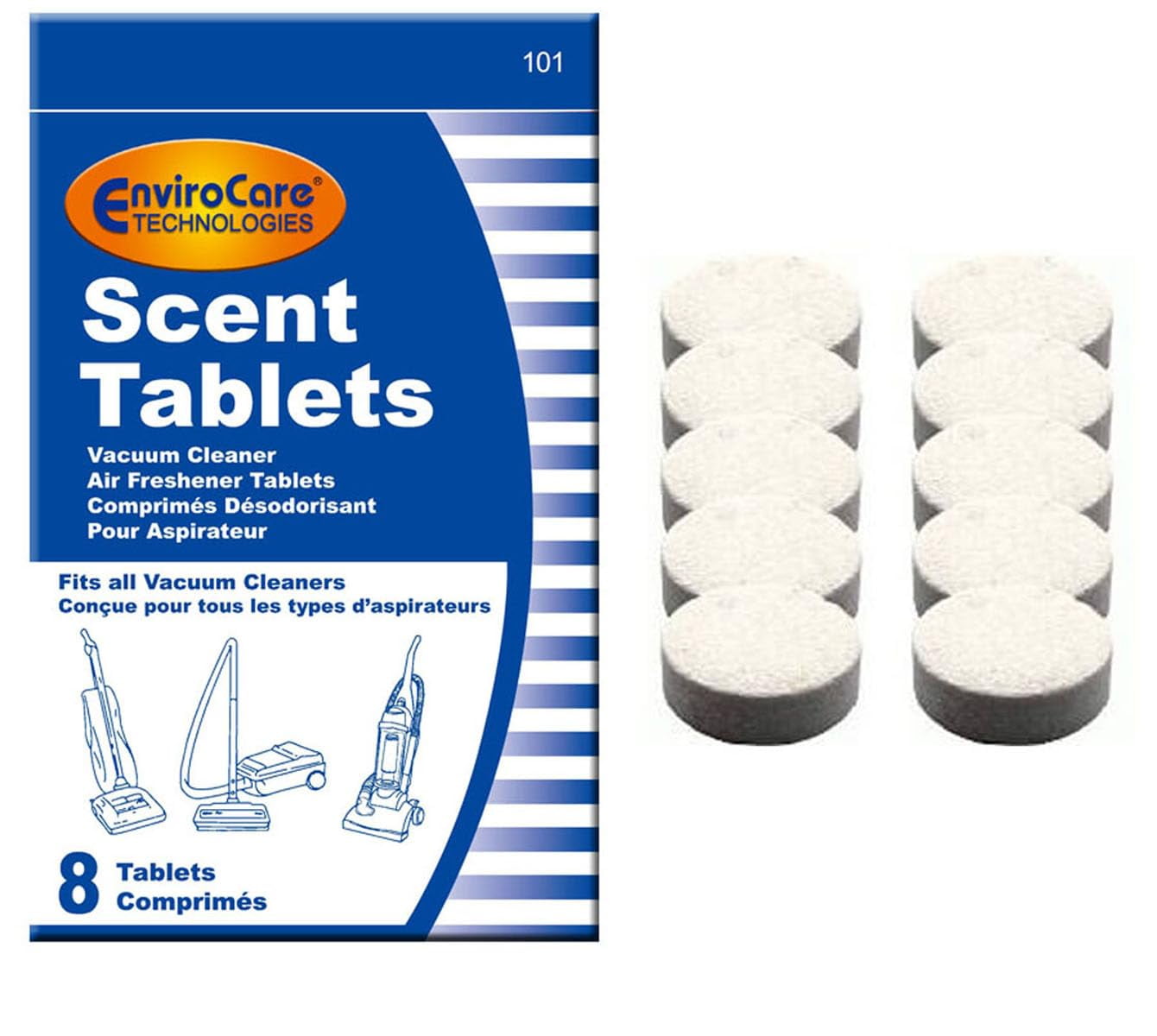 Vacuum Freshener Tablets 8 Count White, Long-Lasting Scent Pellets for ...