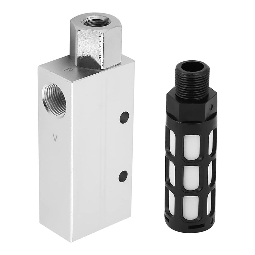 Vacuum Generator With Silencer, Cv-20Hs Aluminum Alloy Pneumatic Air ...