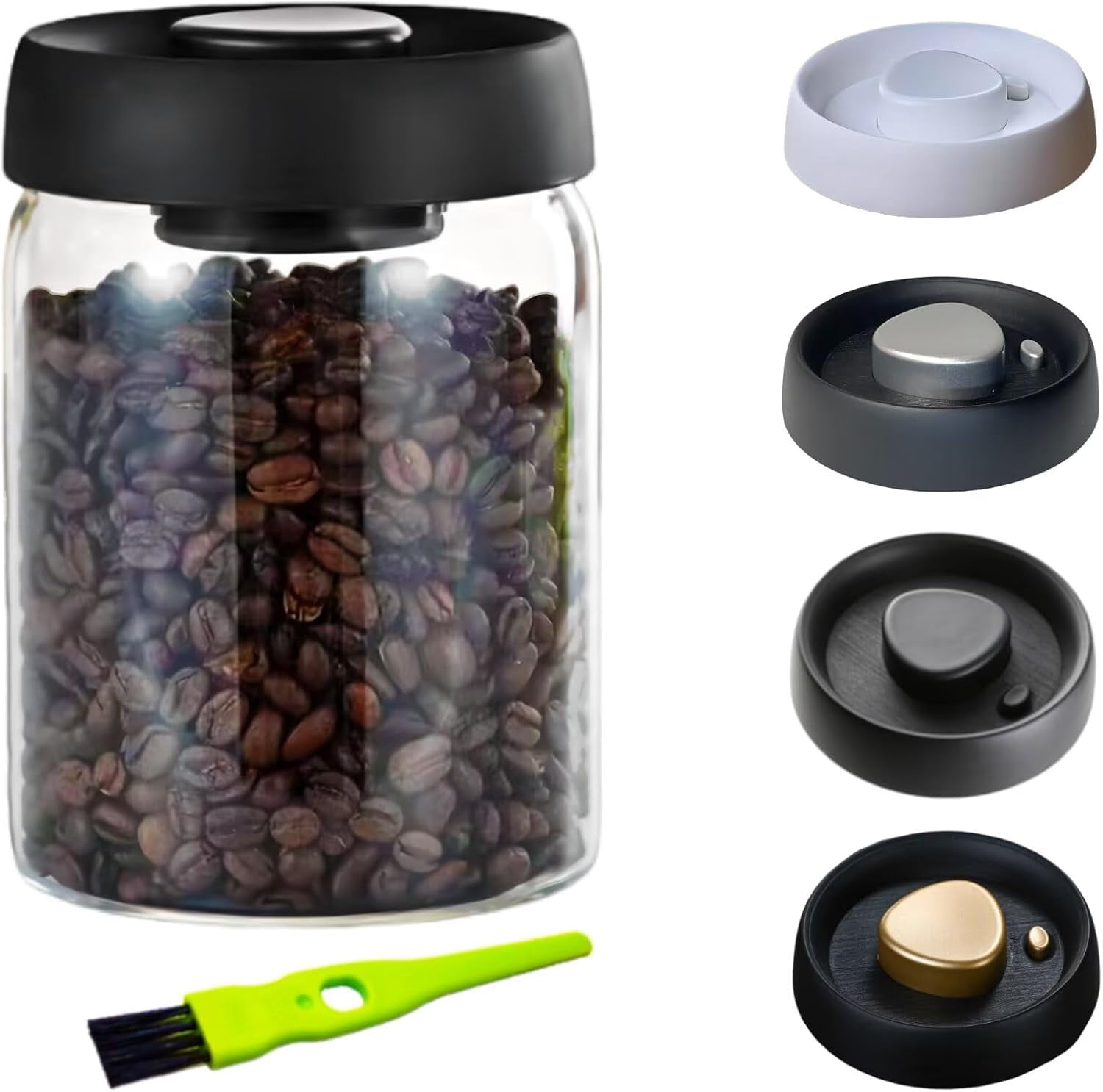 Vacuum Glass Jar with Airtight Lid,27floz/800ml Borosilicate Glass ...