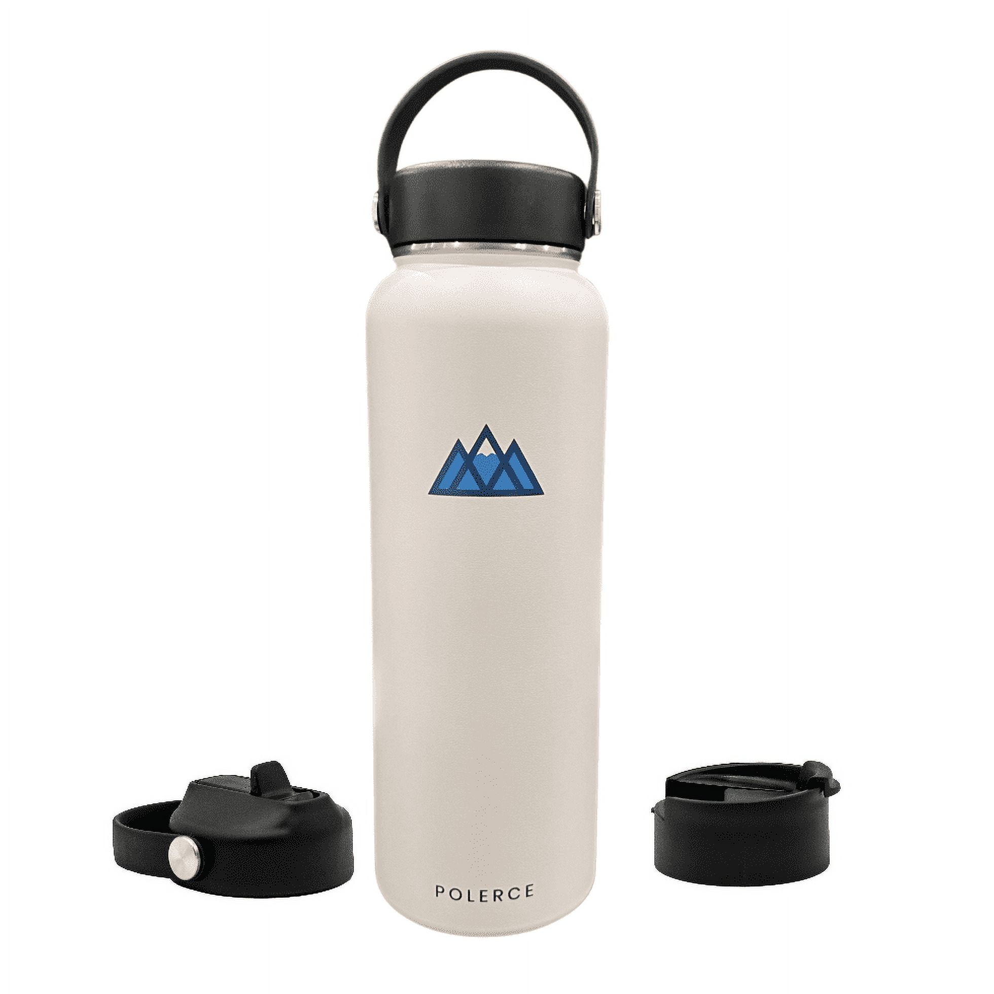 Vacuum Insulated Bottle with 3 Lids - Stainless Steel Thermally ...