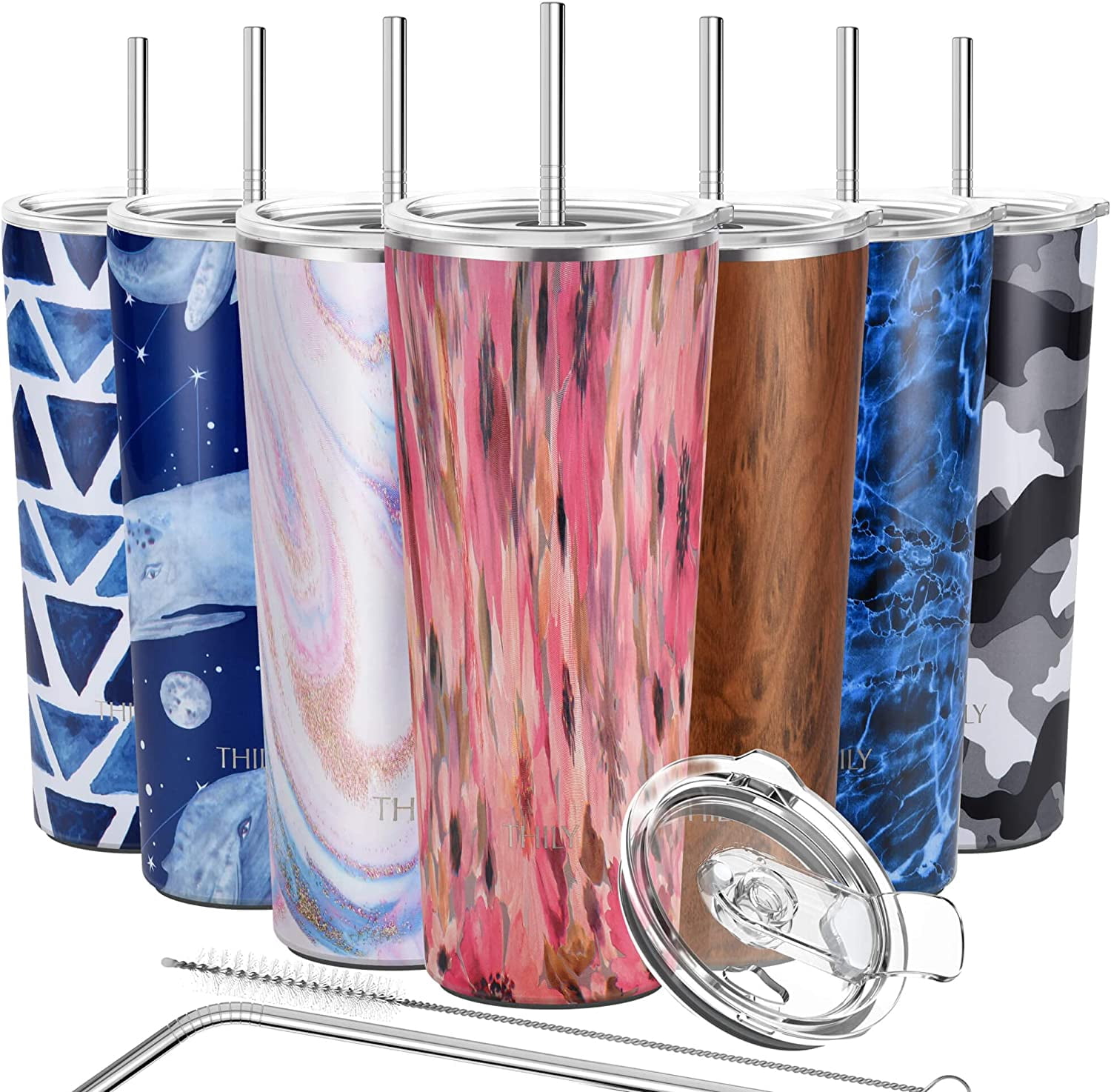 Vacuum Insulated Stainless Steel Tumbler - THILY Travel Mug 26 oz ...