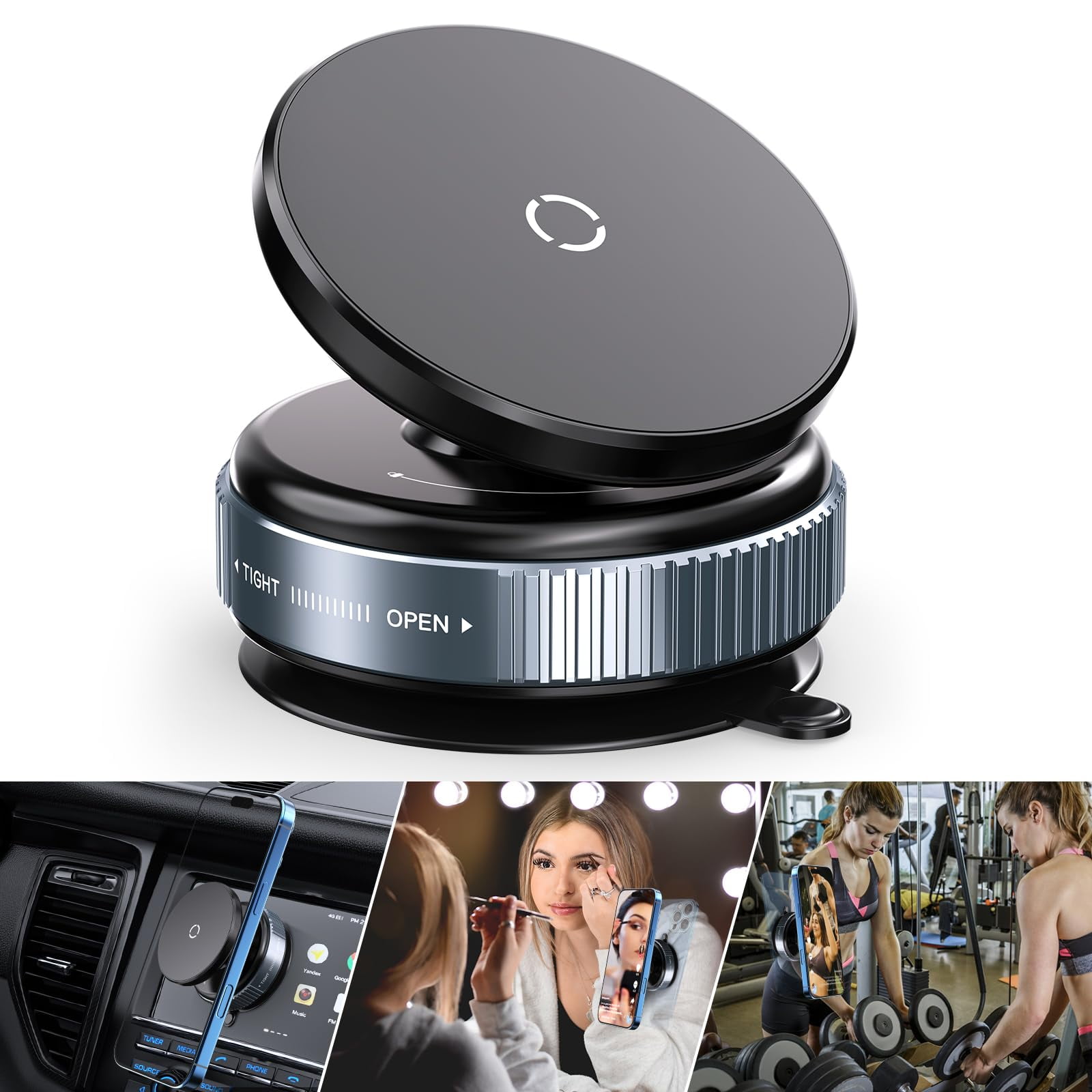 Vacuum Magnetic Holder, SSF20 Magnetic Vacuum Suction Mount, 360 ...