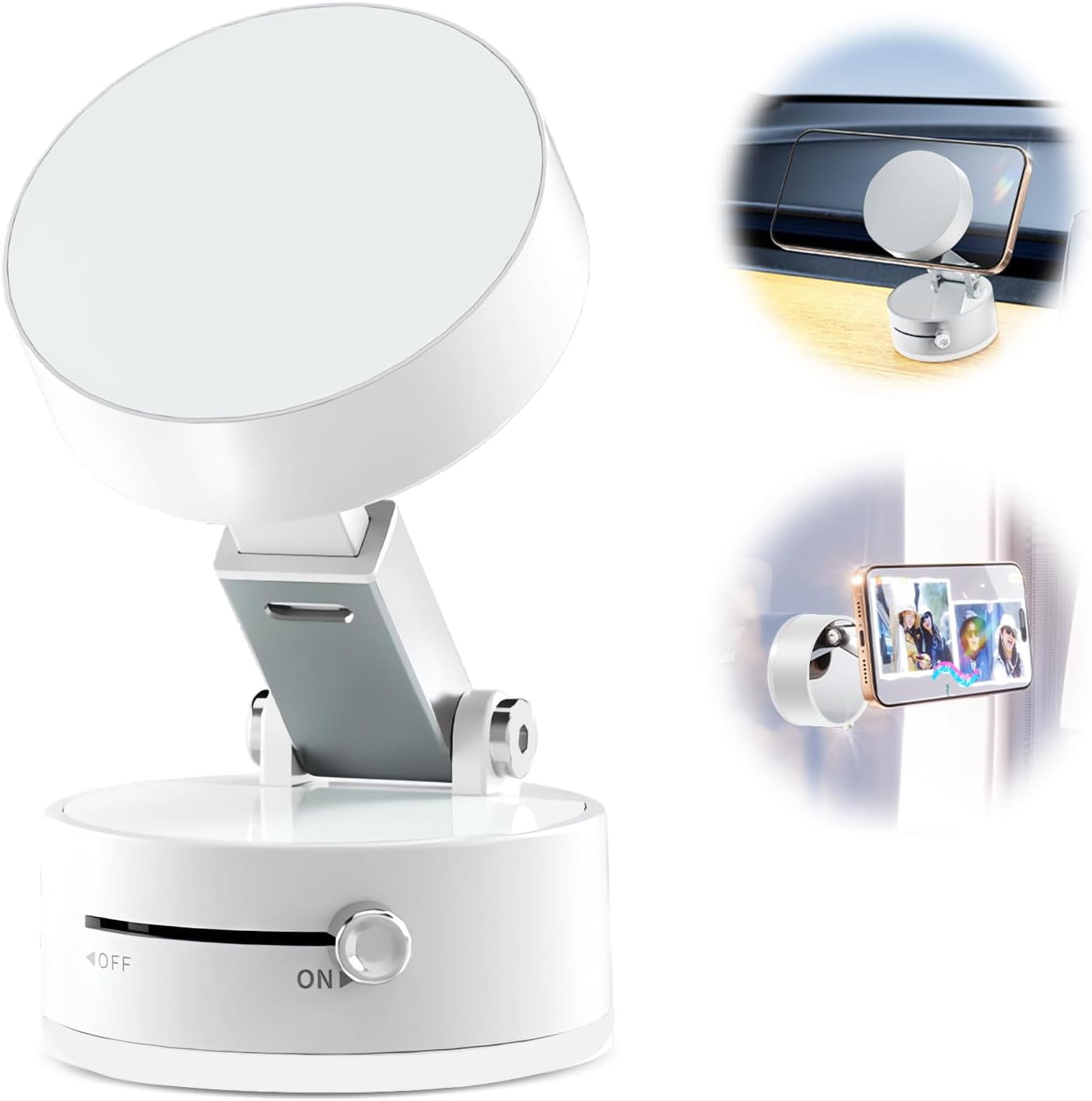 Vacuum Magnetic Suction Phone Mount, Hands-Free Shower Phone Holder ...