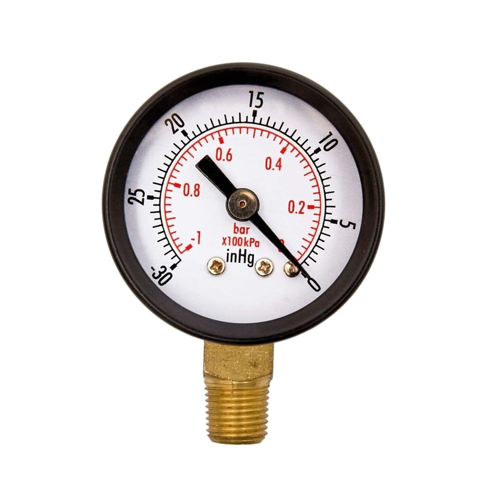 Vacuum Manometer Mini Dial Dual Scale Dial Gauge 1/4" NPT -30HG/0PS ...