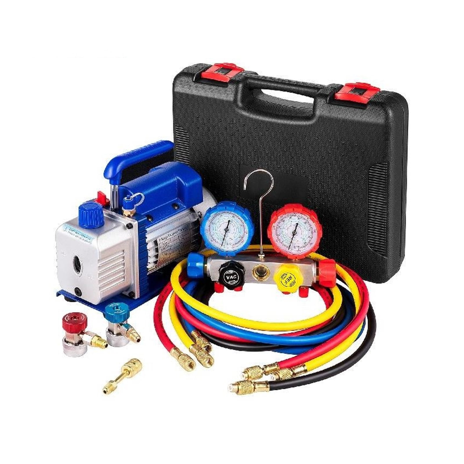 Vacuum Pump,4.8CFM AC Refrigerant Vacuum Pump With Gauges HVAC ...