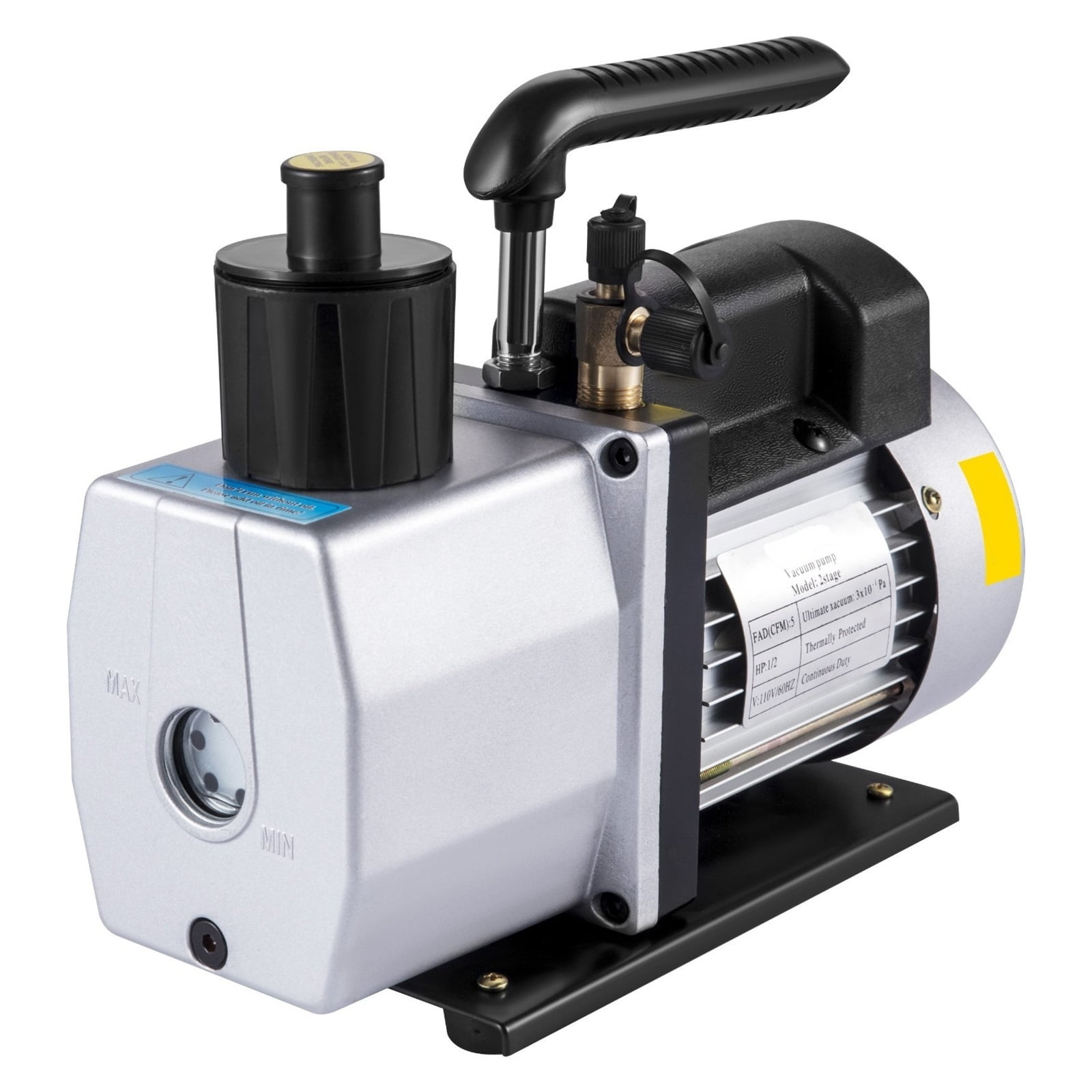 Vacuum Pump 5 CFM Dual Stage Refrigerant Vacuum Pump 1/2 HP Air ...