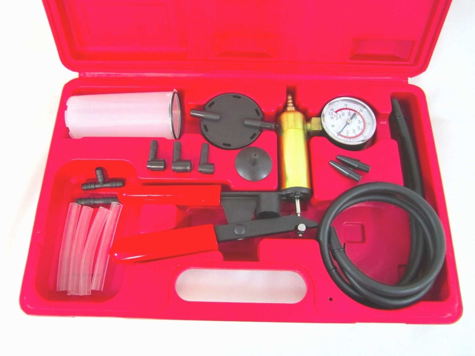 Vacuum Pump and Brak Bleeder Kit with Case, Works on all makes and ...
