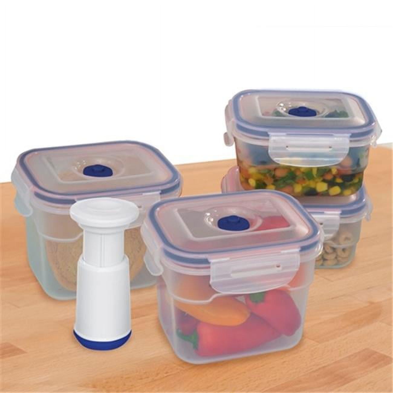 Vacuum Rectangular Food Storage Containers, 9 Pieces - Walmart.com