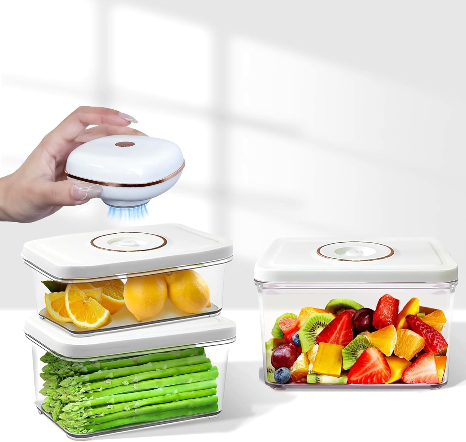 Vacuum Seal Containers for Food Storage 3Pcs Food Sealed Containers ...