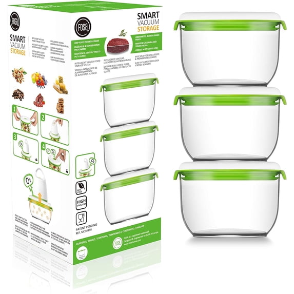 Vacuum Seal Food Storage System Reusable Container Deluxe Set with ...