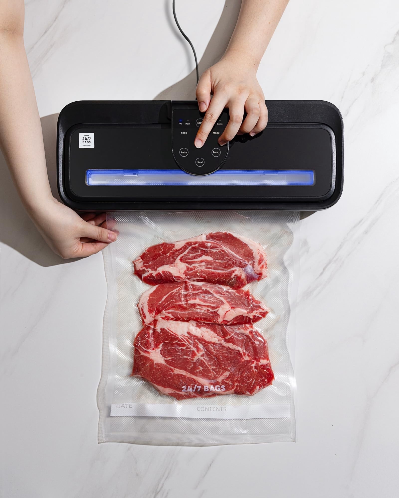 Vacuum Sealer Machine, 4 in 1, One Touch Easy to Use, Moist and Dry ...