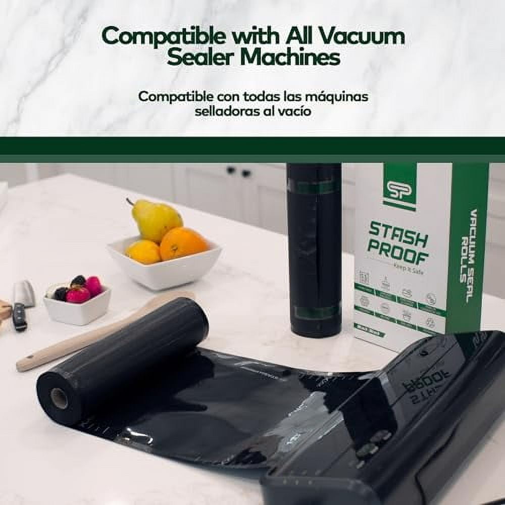 Vacuum Seal Rolls 11" x 25' 2 Pack (50 Feet Total) (Black and Black) 5. ...