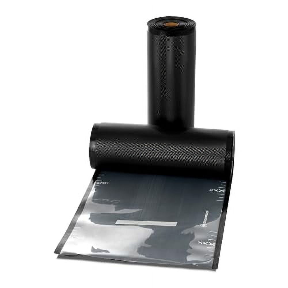 Vacuum Seal Rolls 11" x 50' 2 Pack (100 Feet Total) (Clear and Black) 5 ...