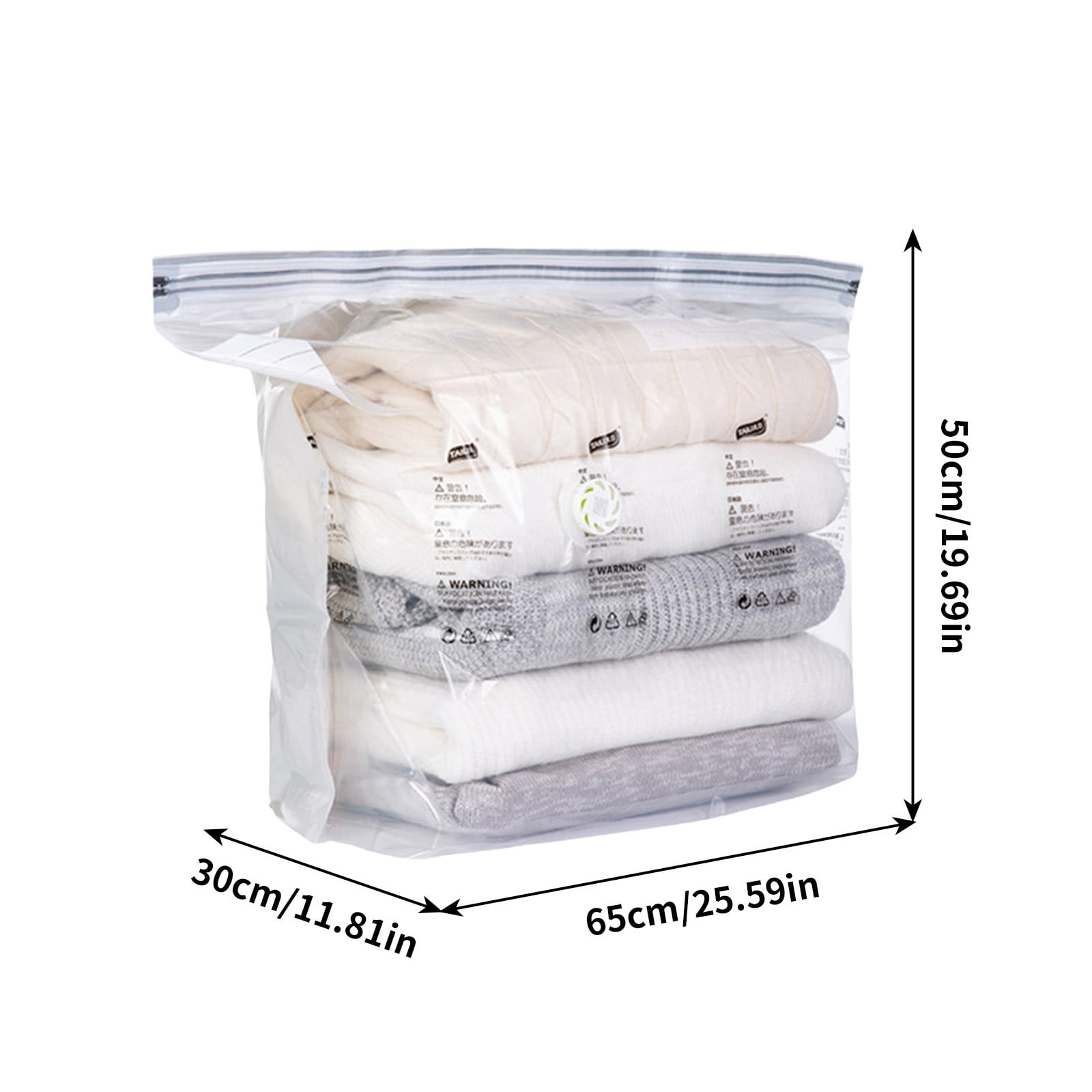 Vacuum Sealed Compression Bags, Closet Organizer Storage for Clothes ...