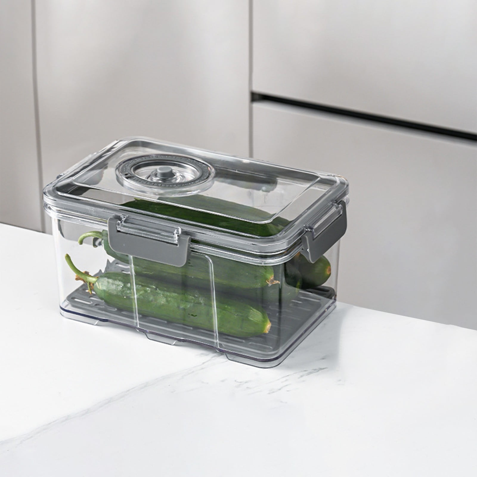 Vacuum Sealed Food Storage Container Airtight Jar with Timer Lock for ...