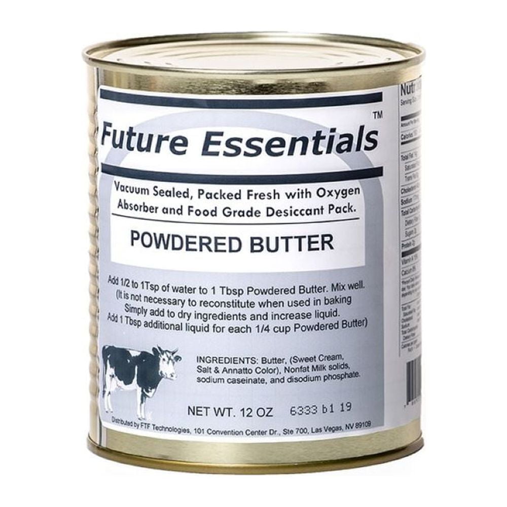Vacuum Sealed Powdered Butter 10 Year Shelf Life 17 Servings 12 Oz Can ...