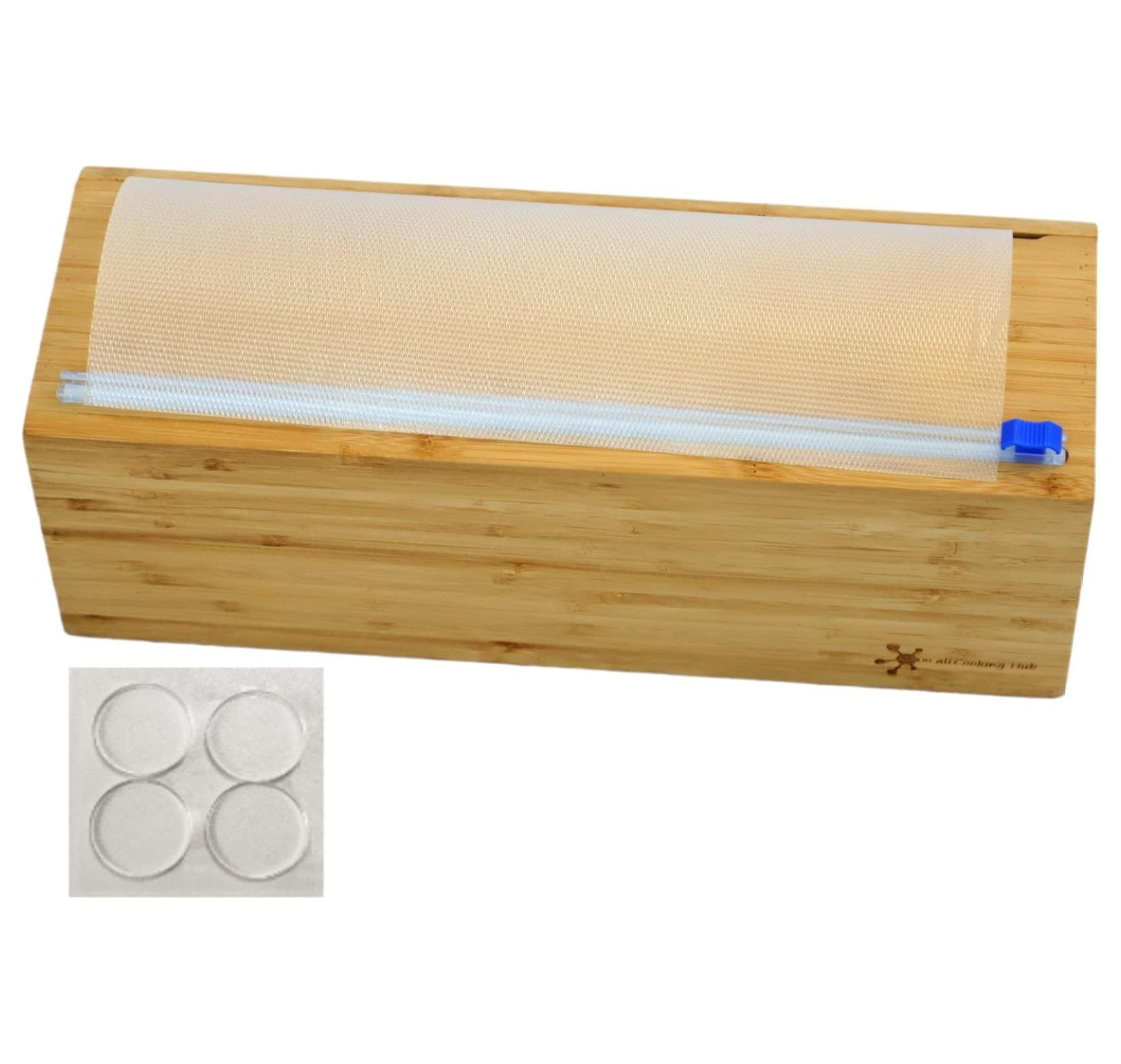 Vacuum Sealer Bag Roll Dispenser with Slide Cutter - Reusable Bamboo ...