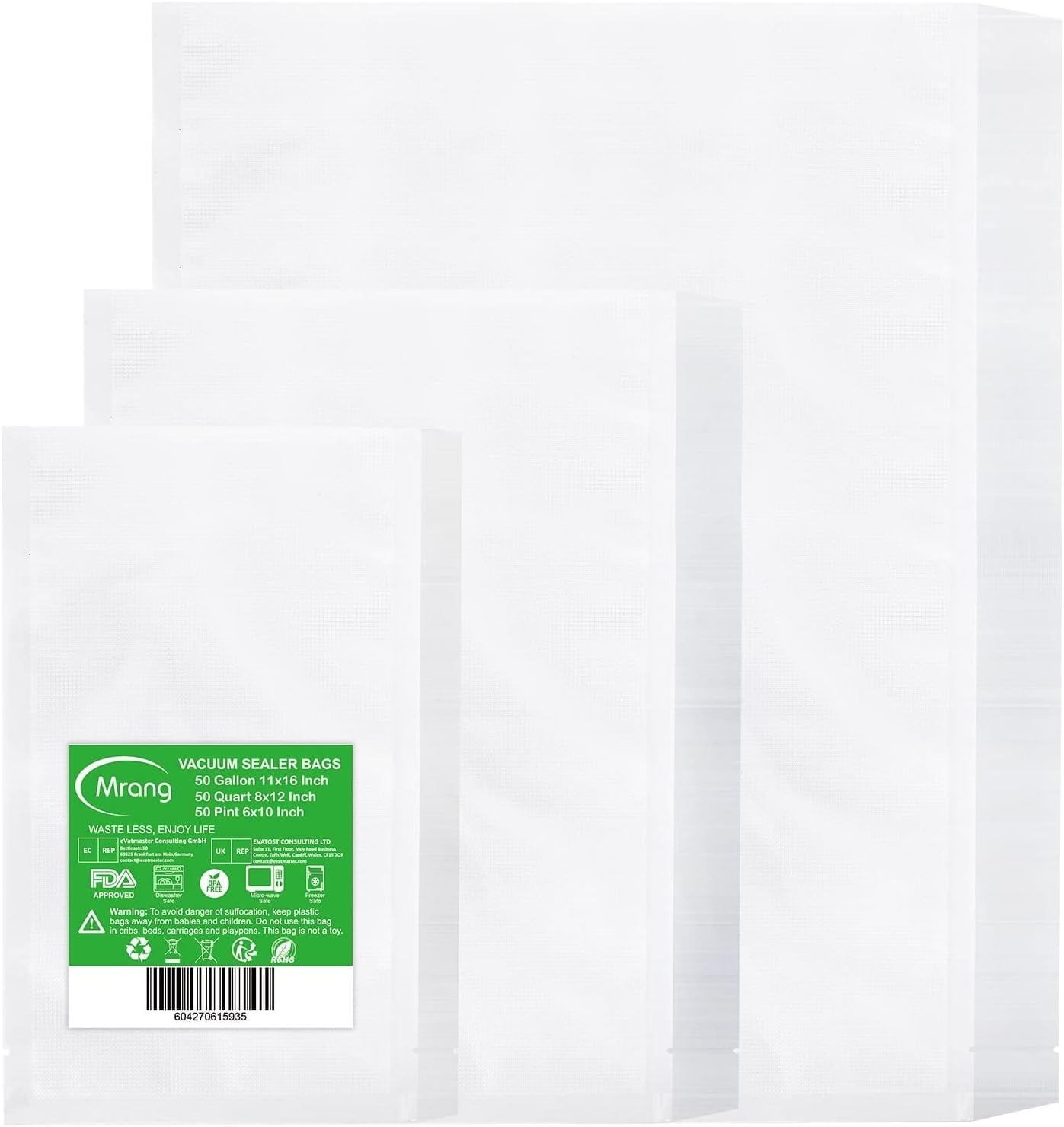 Vacuum Sealer Bags 50 Gallon 11x16 Inch+50 Quart 8x12 Inch+50 Pint 6x10 ... Vacuum Sealer Bags 50 Gallon 11x16 Inch+50 Quart 8x12 Inch+50 Pint 6x10 ...