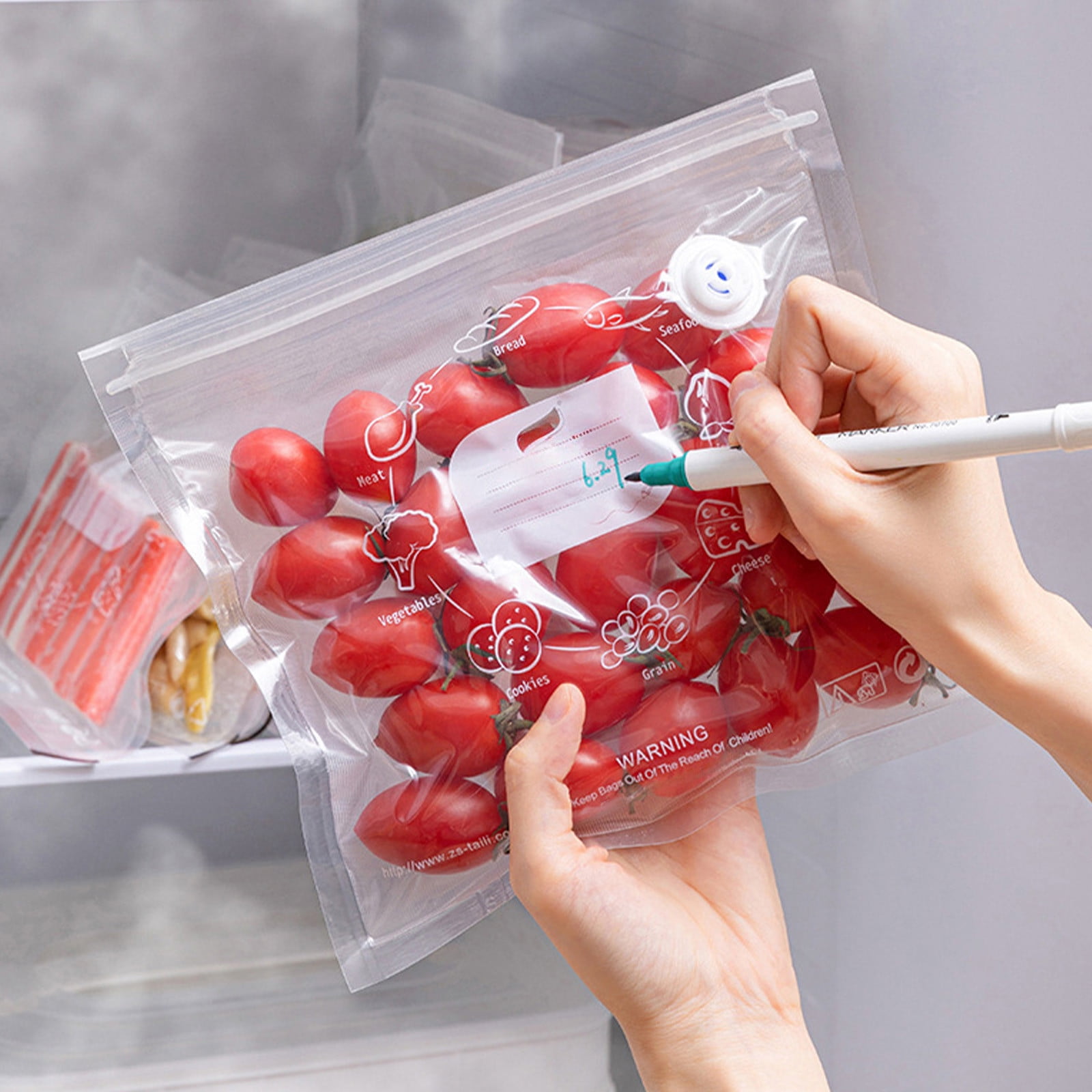 Vacuum Sealer Bags for Food Saver | Self Sealing Freezer Bags | 5 Pack ...