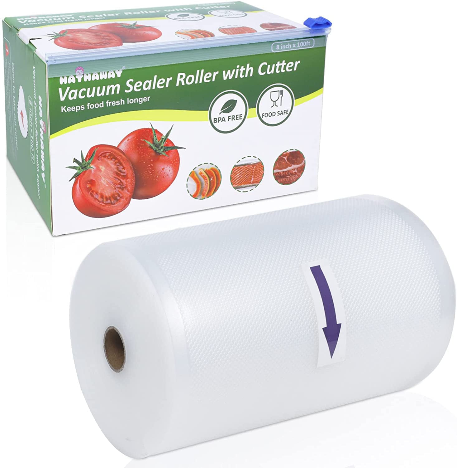 Vacuum Sealer Bags Rolls for Food with Cutter Sealing Bag BPA Free ...