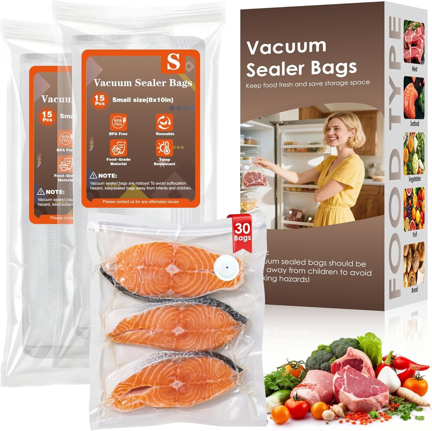 Vacuum Sealer Bags, Vacuum Sealer Bags,Can Withstand Than 100 Washes ...