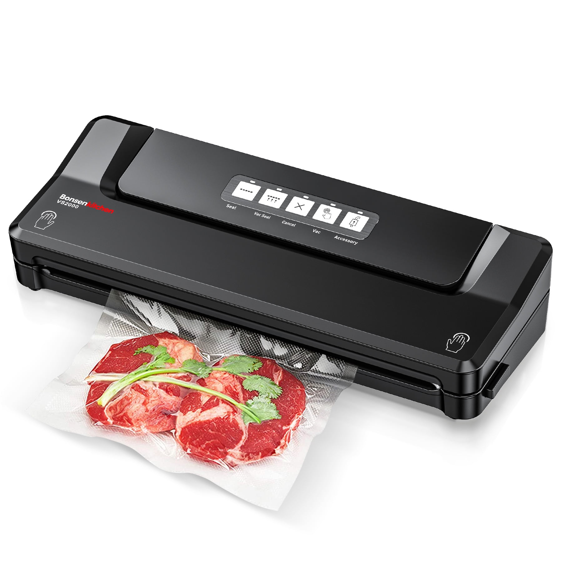 Bonsenkitchen Vacuum Sealer Machine for Food, Dry/Moist Mode, Meat ...