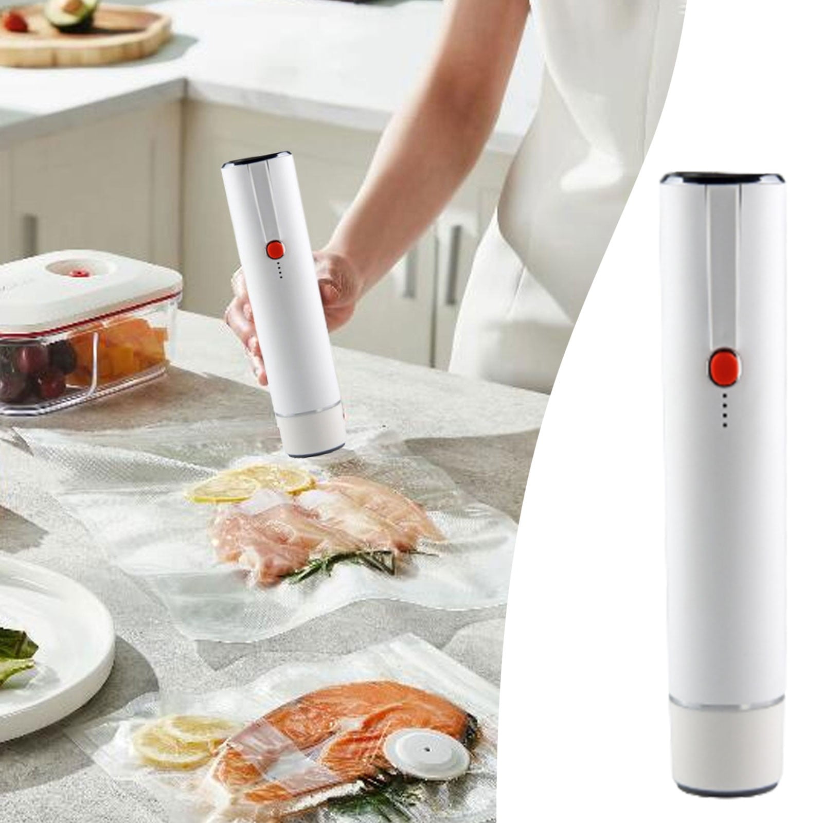 Vacuum Sealer Cordless Handheld Compact Vacuum Pump Food Saver Machine ...