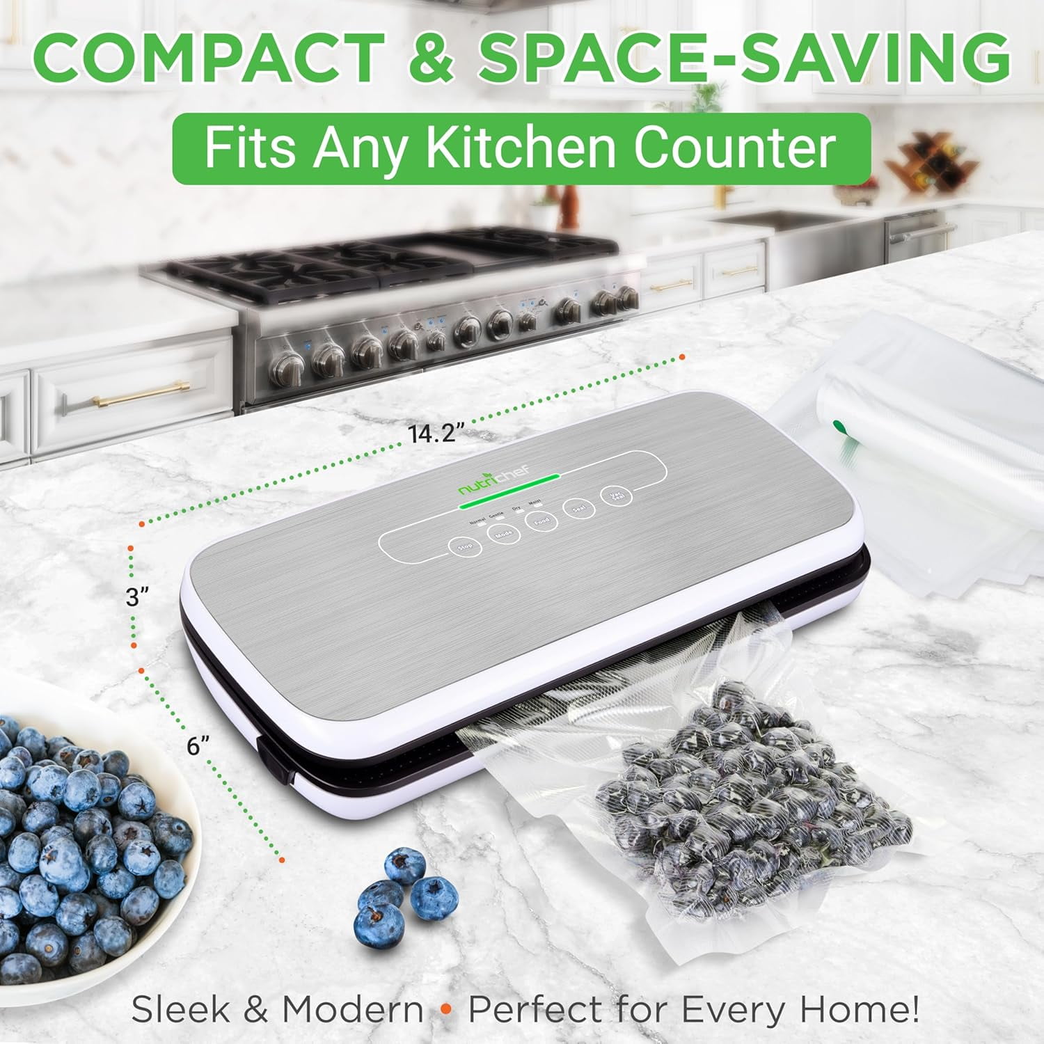 Vacuum Sealer For Food - Automatic Air Sealing Machine for Dry & Moist ...