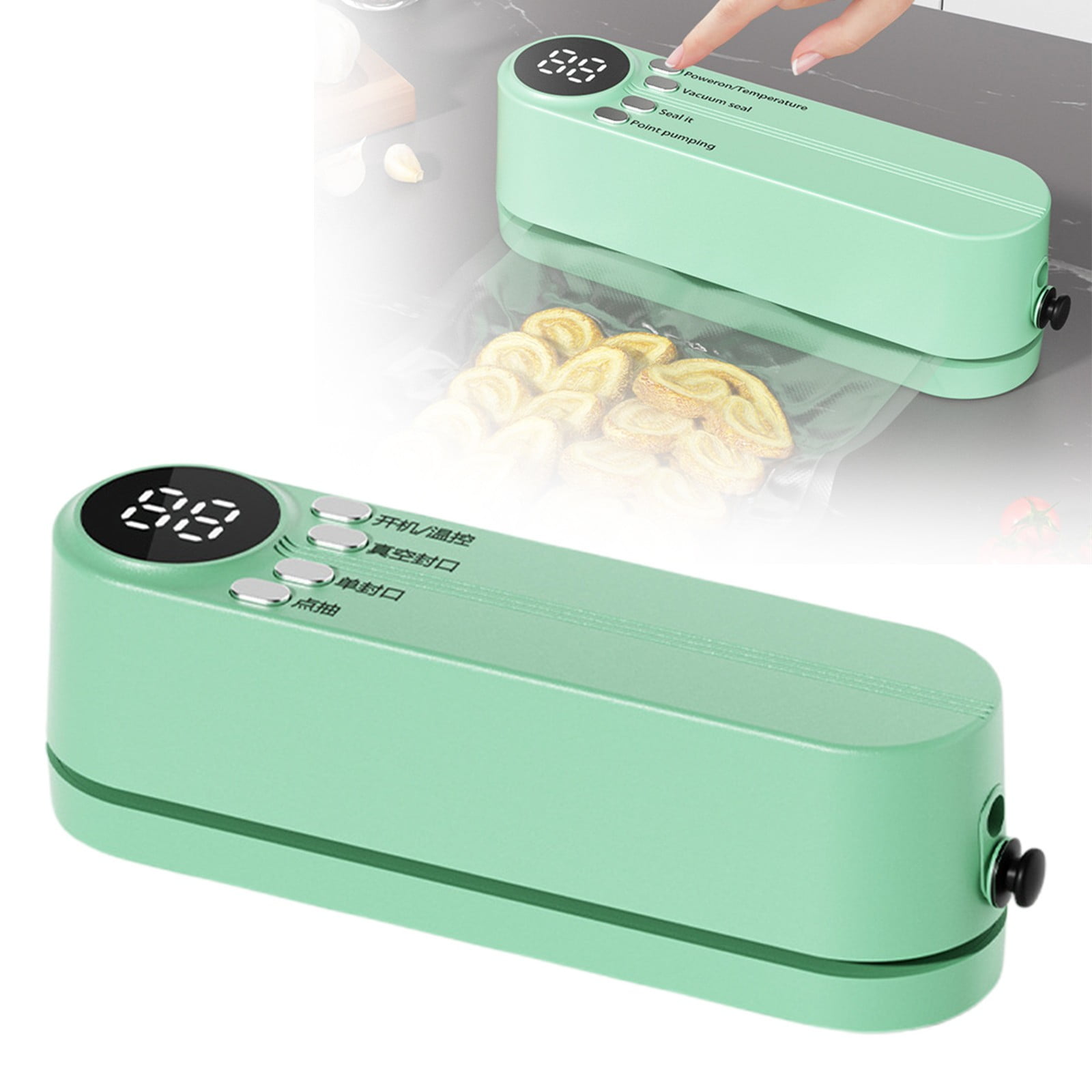 Vacuum Sealer for Food, Cordless Rechargeable Food Sealer for Dry/Moist ...