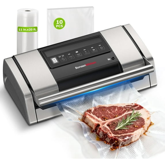 Vacuum Sealer for Food, Easy-Lock Handle Vacuum Sealer Machine with Bag ...