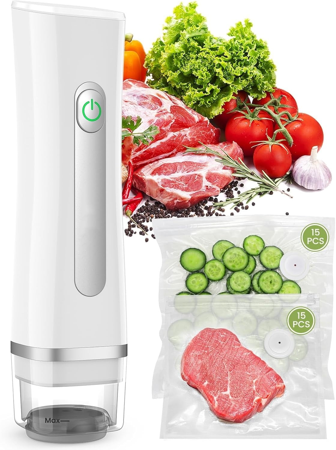 Vacuum Sealer for Food, Food Sealer Machine, Handheld Compact Vacuum ...