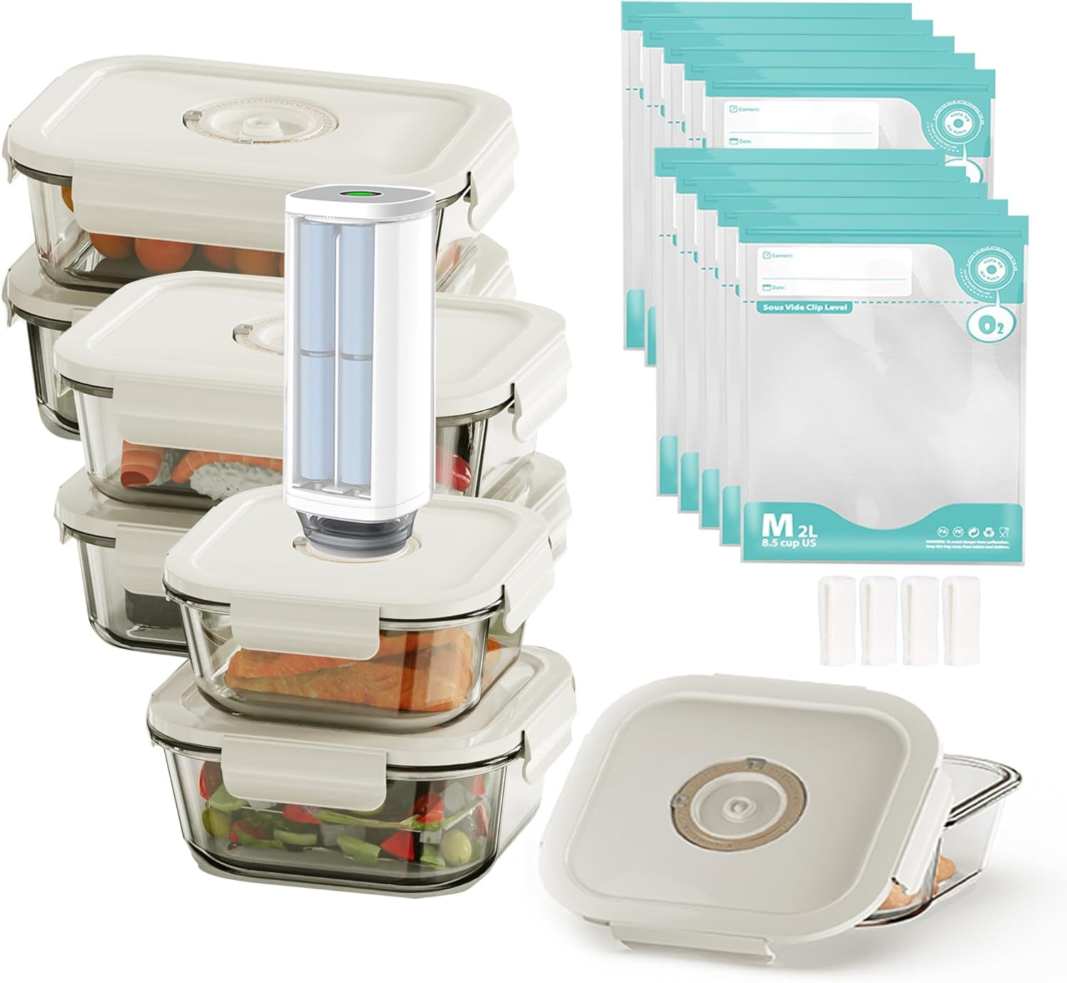 Vacuum Sealer for Food(Mini Handheld Vacuum Sealer Machine + 6 ...