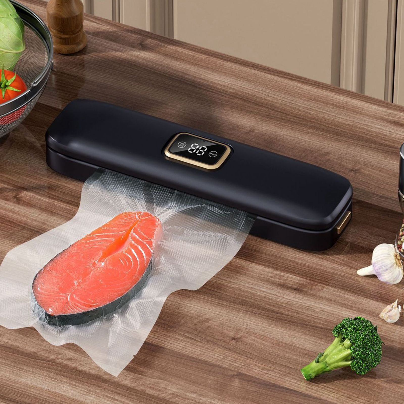 Vacuum Sealer With LED Display One Automatic Food Seale Food Storage ...
