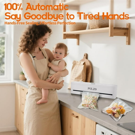 Vacuum Sealer Machine, 85KPa True-Auto Vacuum Sealer for Food, Dry/Wet ...