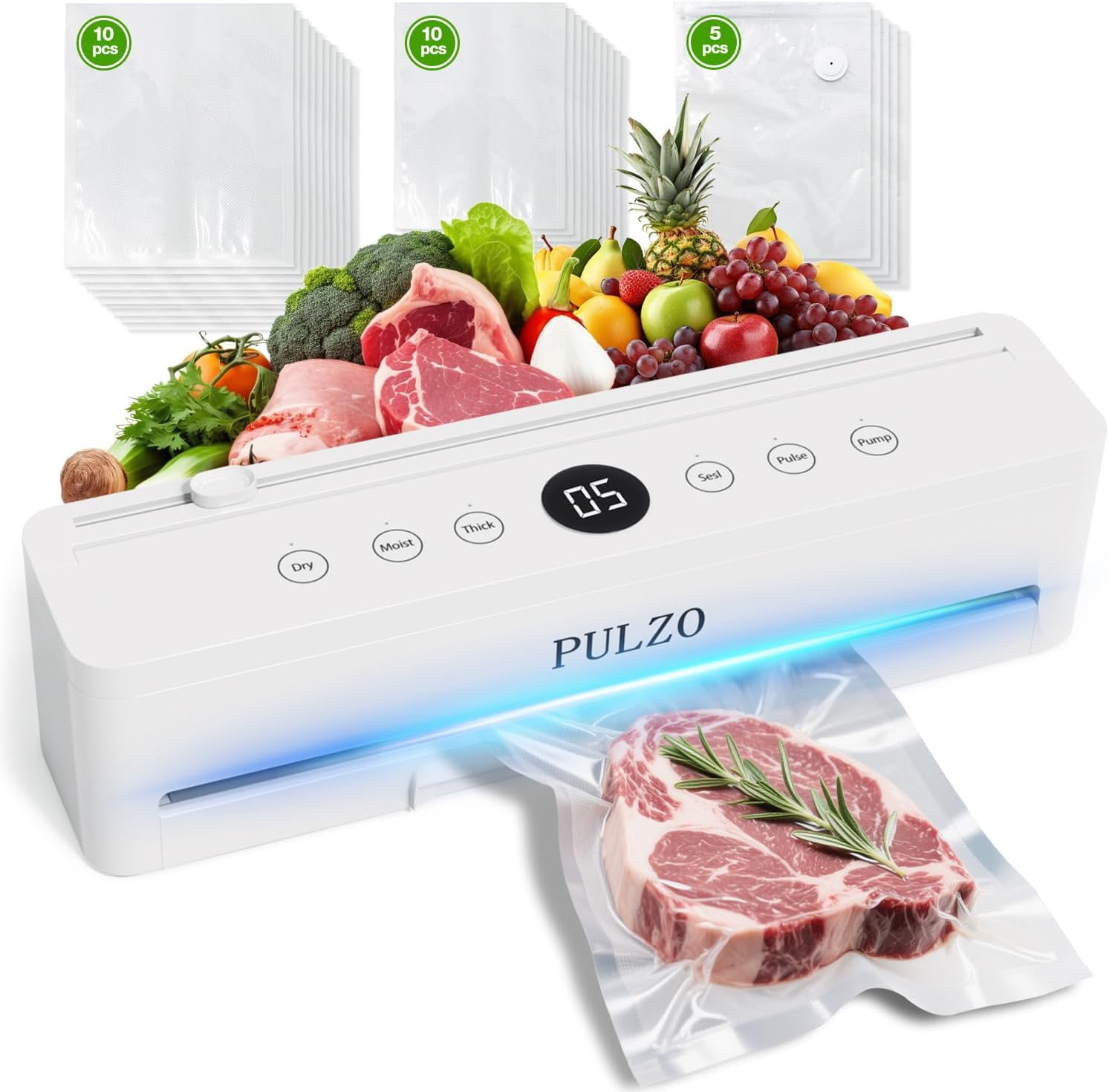 Vacuum Sealer Machine 85KPa True-Auto Vacuum Sealer for Food Dry/Wet ...