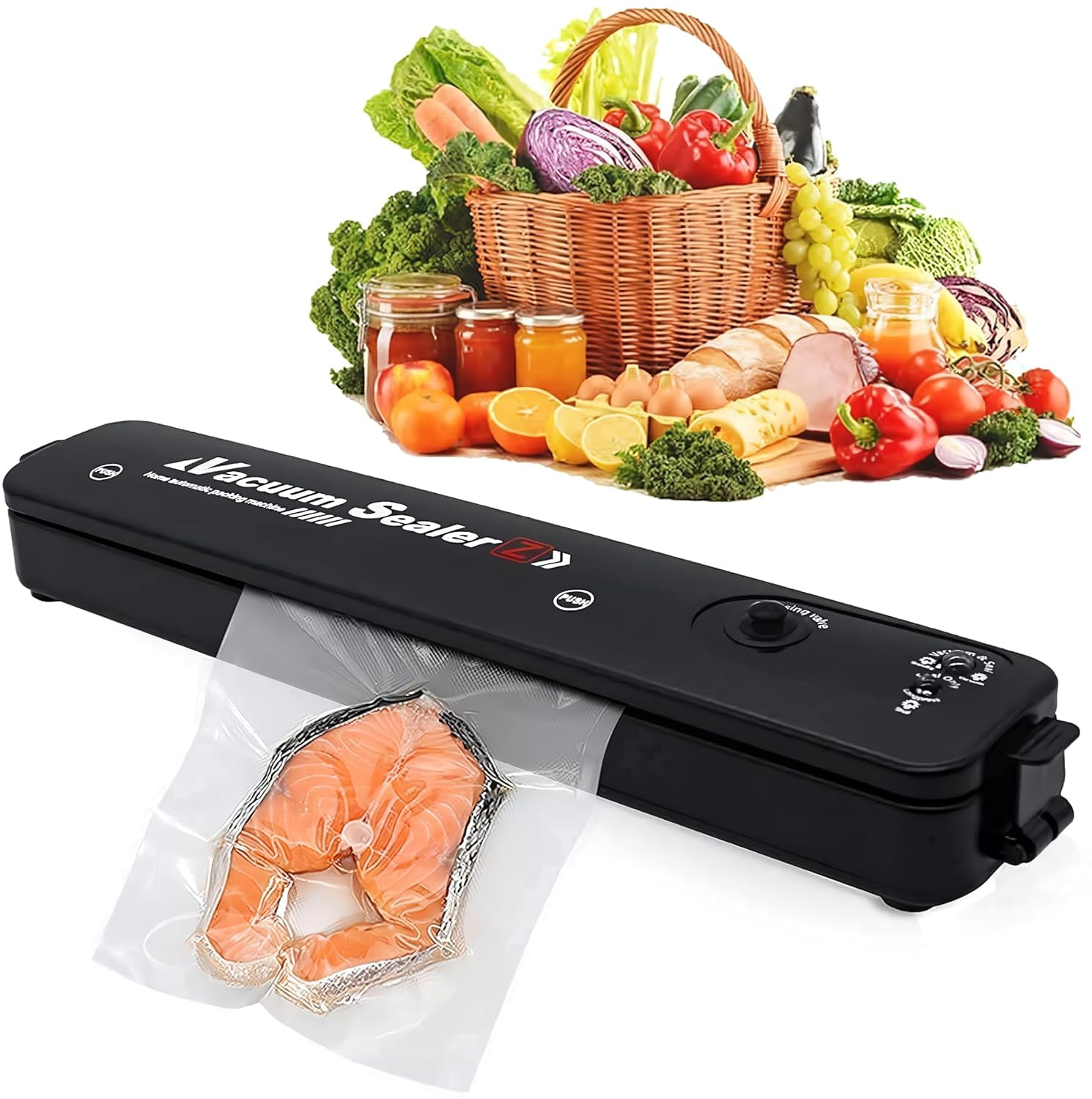 Vacuum Sealer Machine Automatic Fresh FoodSealer Vacuum Packing Machine ...